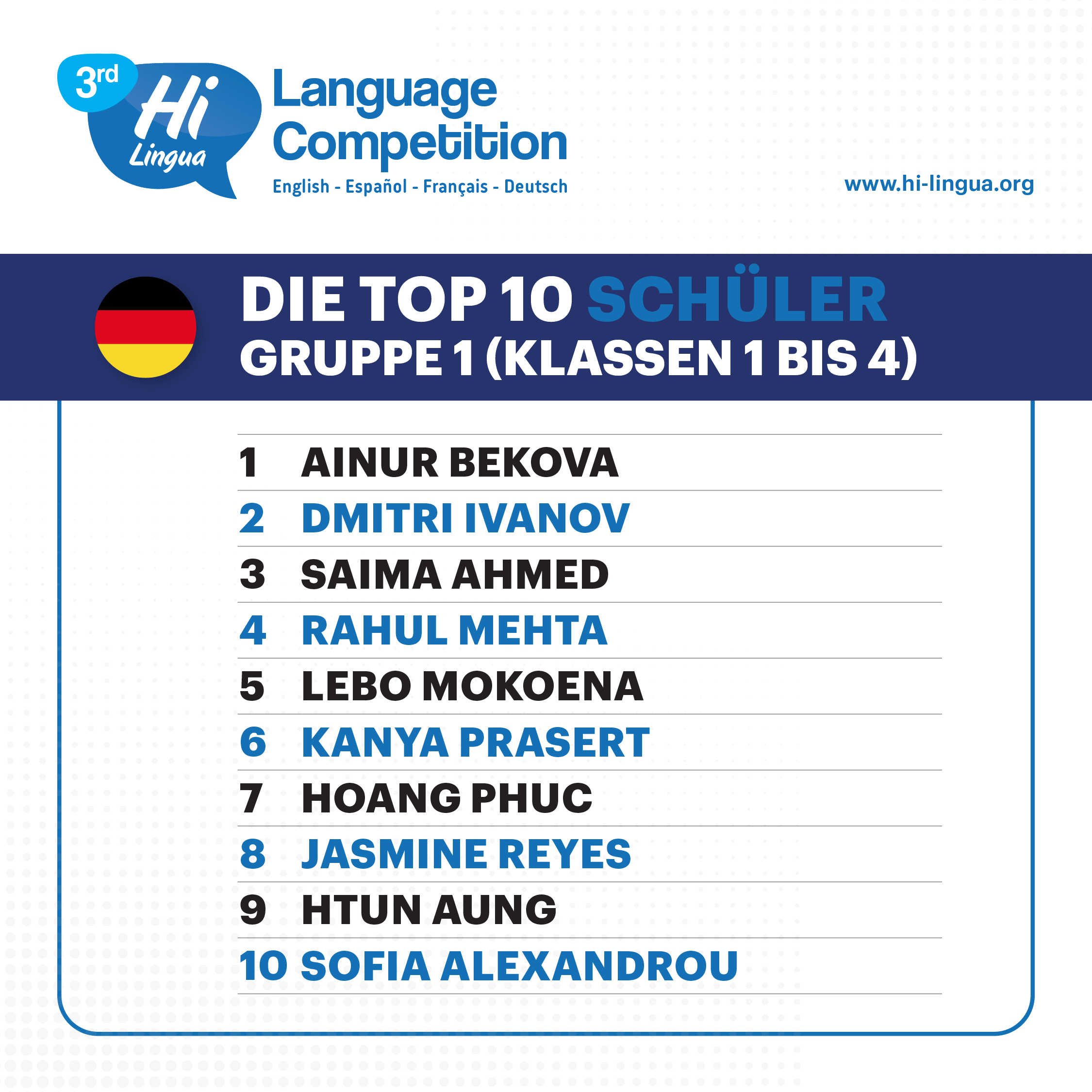 Hi-Lingua Language Competition