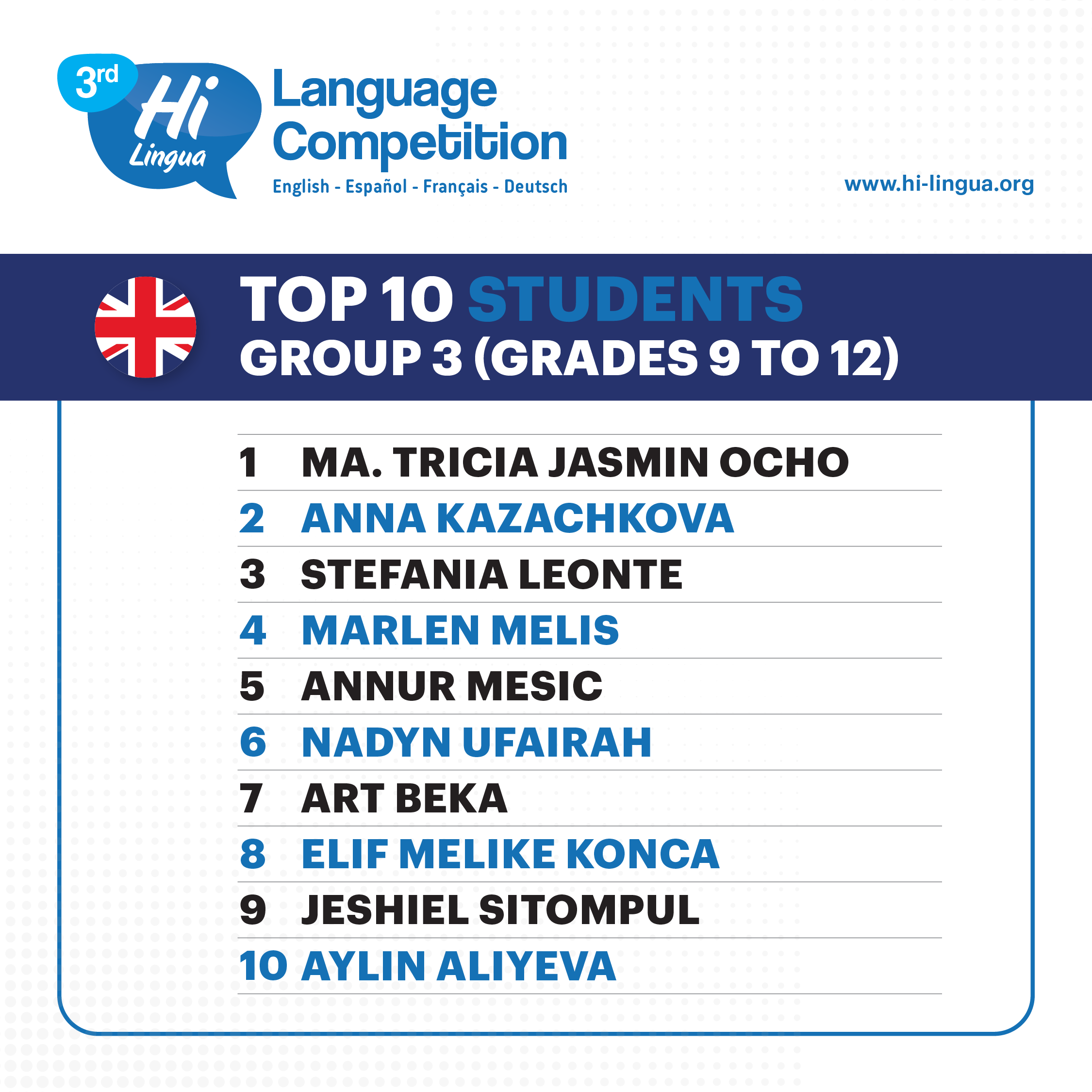 Hi-Lingua Language Competition